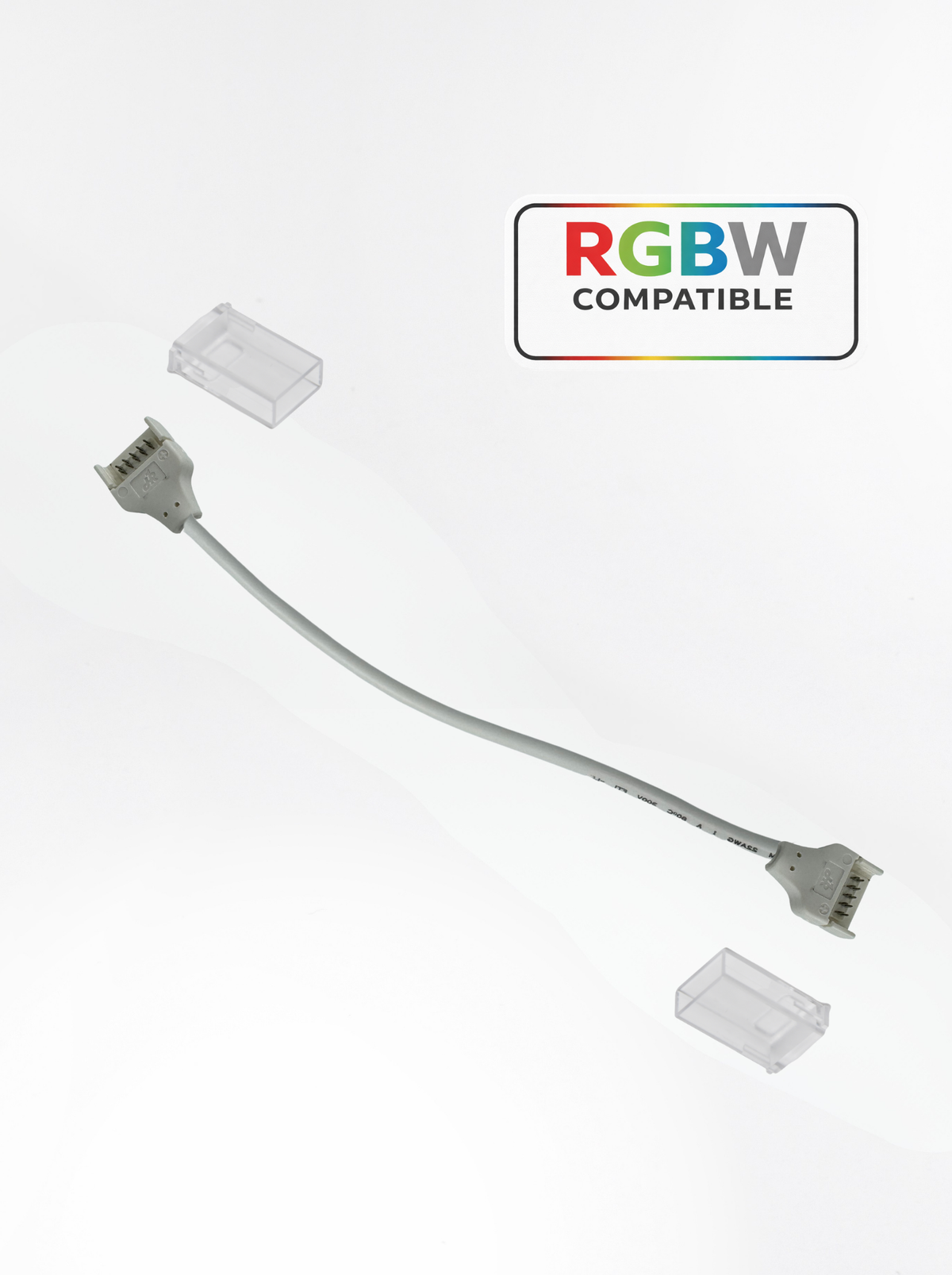 IP65 COB RGBW Strip-to-Wire-to-Strip Connector, 5-Pin, 15cm Link Wire ...